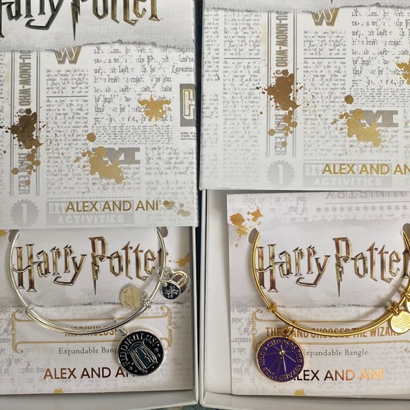 Alex and Ani | Jewelry | Alex And Ani Harry Potter Bracelets Ridikulus Wand Chooses Wizard Nib ...